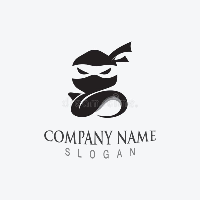 Cute Ninja Face Logo Character Design Template Vector Stock ...