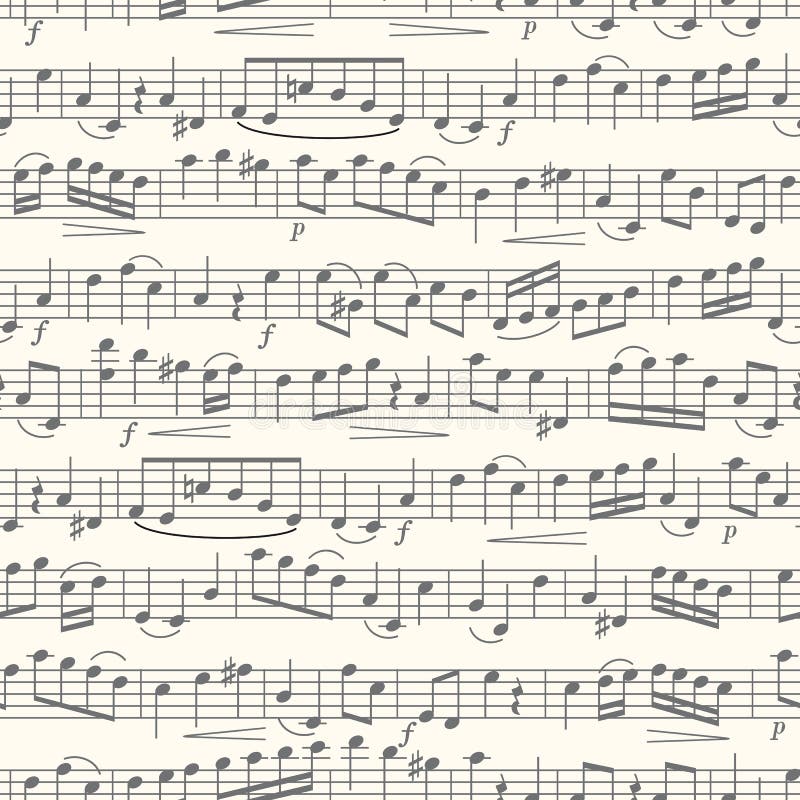 Cute note seamless pattern stock vector. Illustration of audio - 97354588