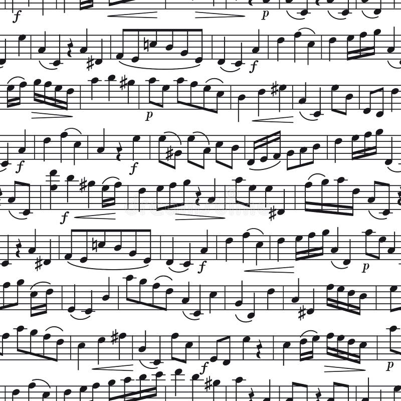 Cute note seamless pattern stock vector. Illustration of pattern - 97357001