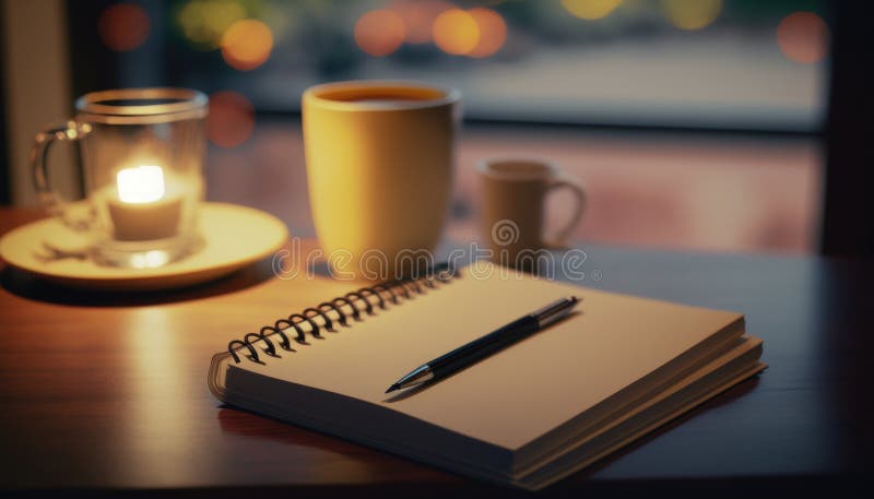 Cute Notepad with Table, Blur, Soft Light. Wallpaper Stock Illustration - Illustration of ...