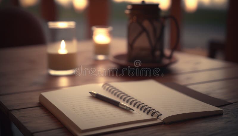 Cute Notepad with Table, Blur, Soft Light. Wallpaper Stock Illustration - Illustration of ...