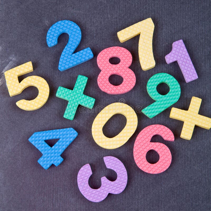 Cute number colorful set. stock image. Image of value - 68681495