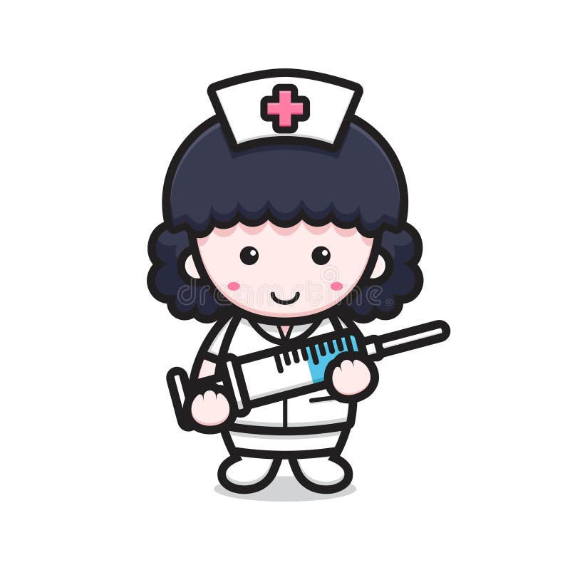 Cute Injection Vaccinate. Cartoon Object Concept Isolated Illustration ...