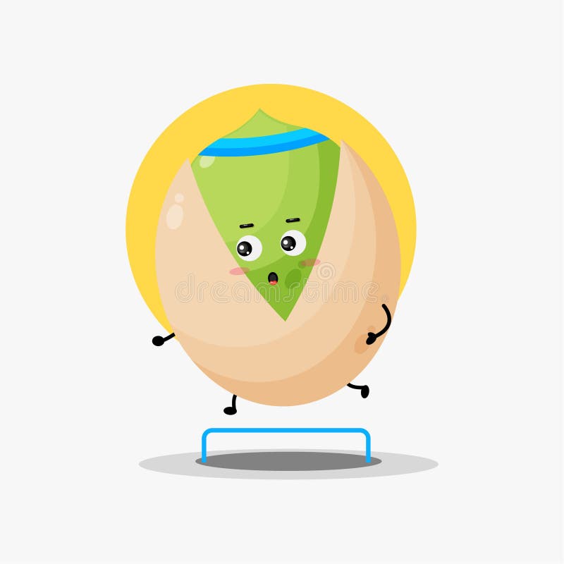 Cute Nut Character Running Competition Stock Vector - Illustration of ...