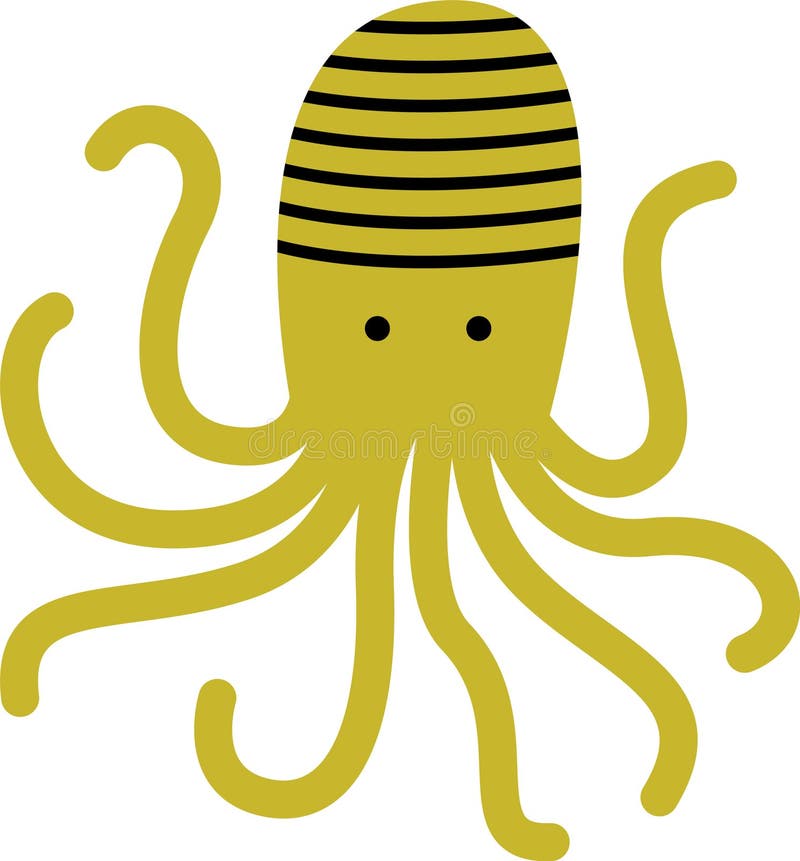 Cute Octopus Animal stock vector. Illustration of geometric - 294068239
