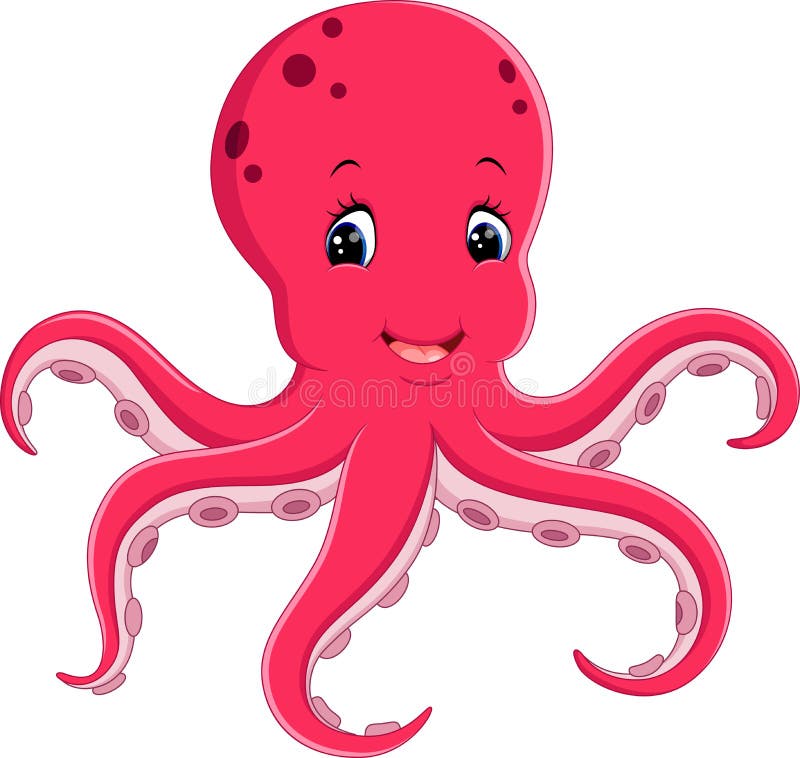 Octopus Cartoon stock vector. Illustration of center, tentacles - 8104323