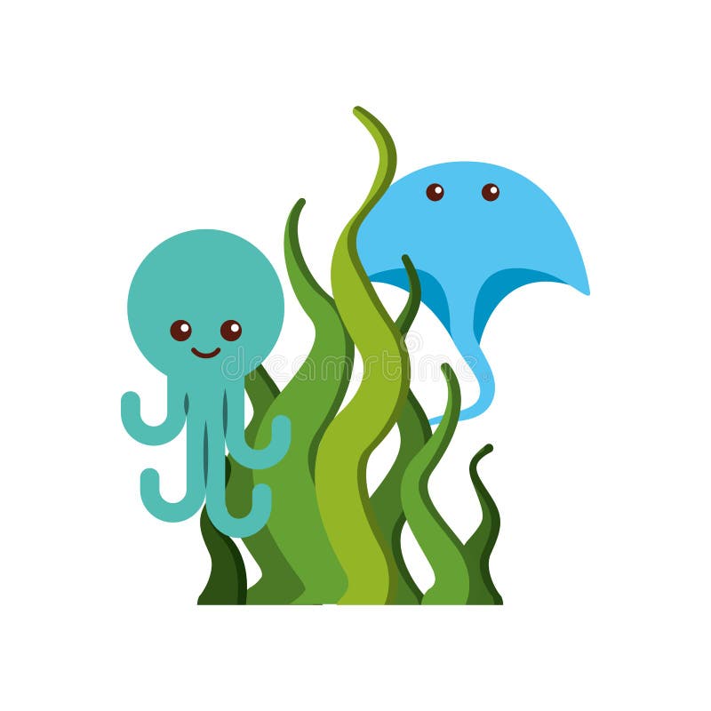 Cute octopus isolated icon stock vector. Illustration of vector - 94896464