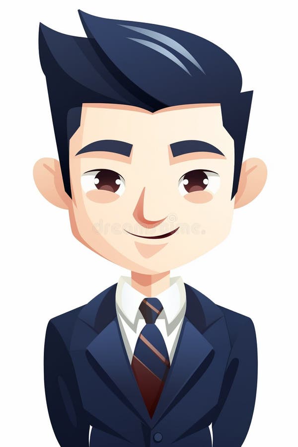 Cute Office Worker Avatar. AI Generated Stock Illustration ...