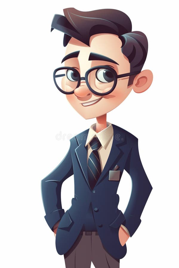 Cute Office Worker Avatar. AI Generated Stock Illustration ...