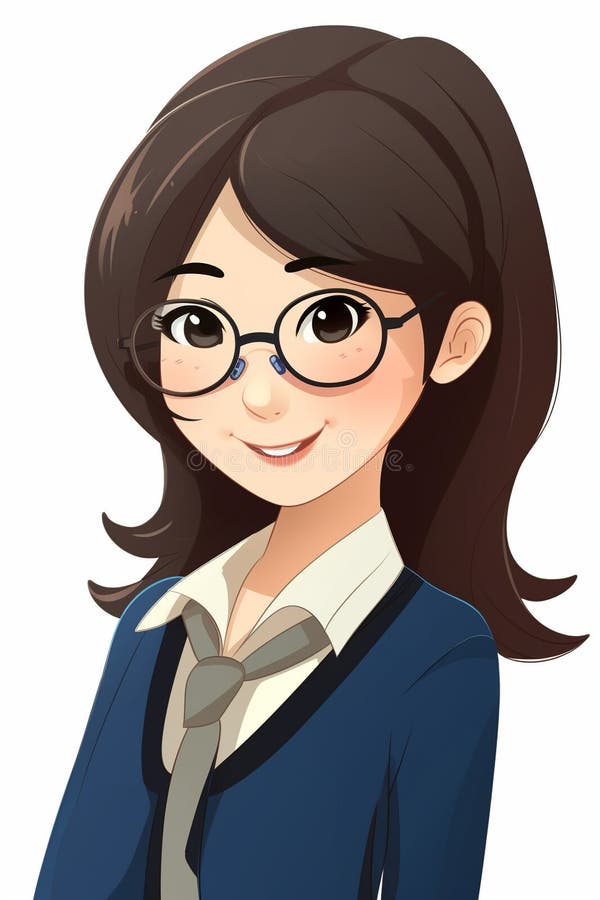 Cute Office Worker Avatar. AI Generated Stock Illustration ...