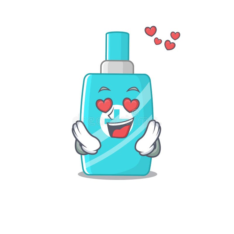 Cute Ointment Cream Cartoon Character Has a Falling in Love Face Stock ...