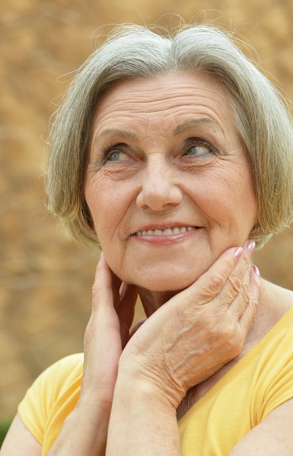 Cute old woman stock photo. Image of beautiful, elderly - 41169948