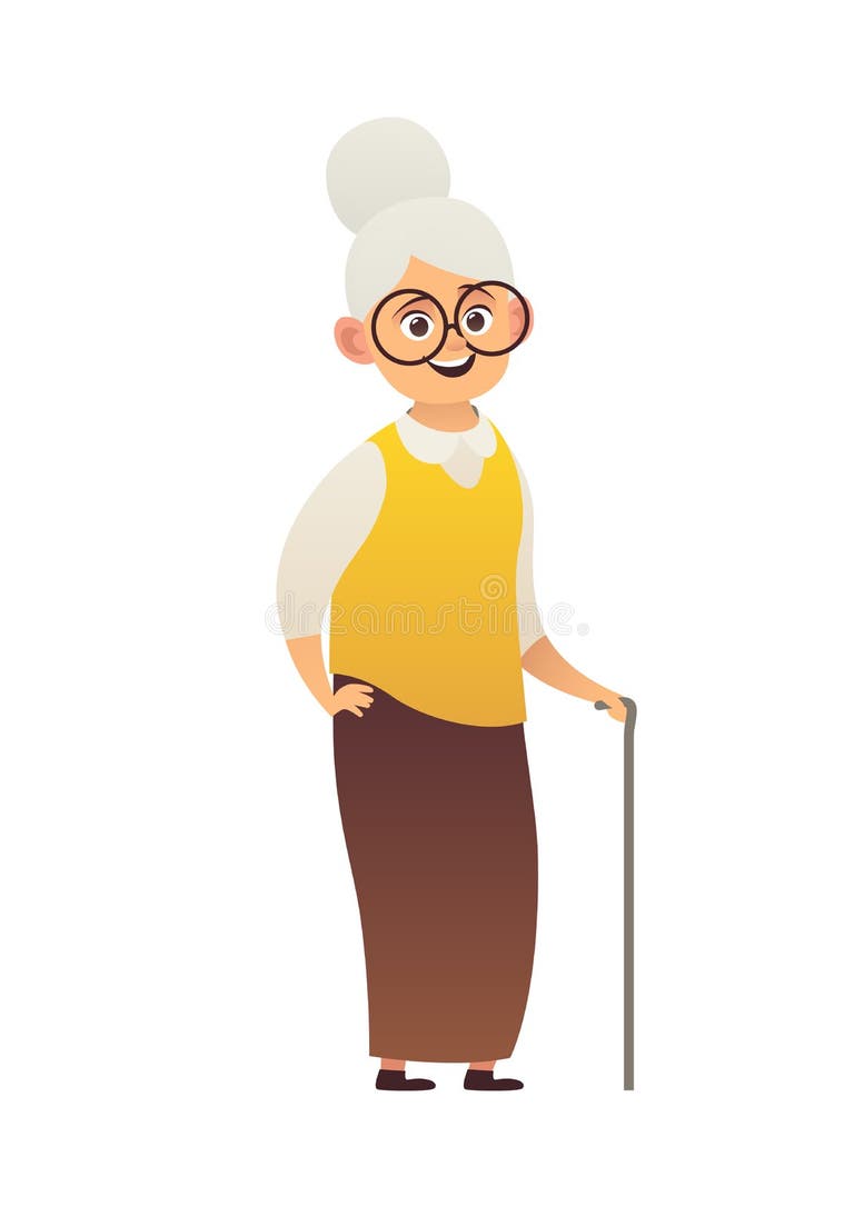 Funny Cartoon Old Grandma Granny Stock Illustrations 1 895 Funny
