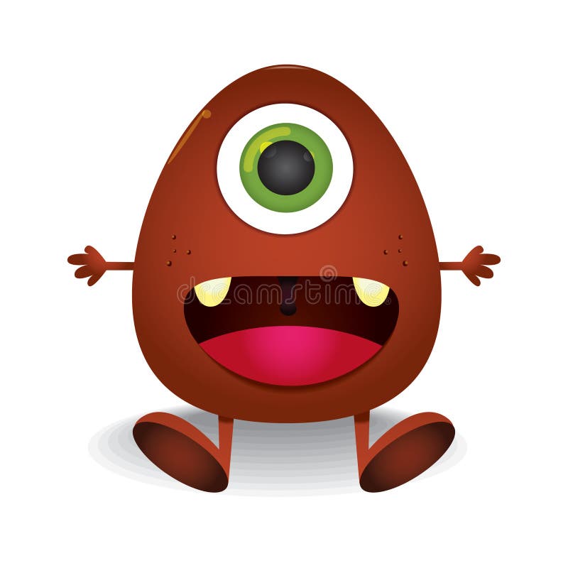Cute One Eyed Monster. Vector Illustration Decorative Design Stock ...