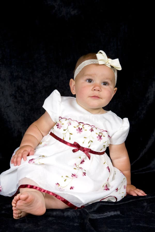 Cute One Year Old and Flowers Stock Image - Image of closeup, girl: 6024245