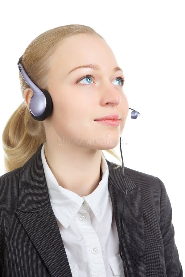 Operator woman in panic stock image. Image of hold, operator - 17696317