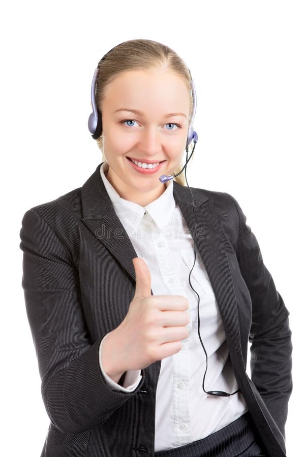 Operator woman in panic stock image. Image of hold, operator - 17696317
