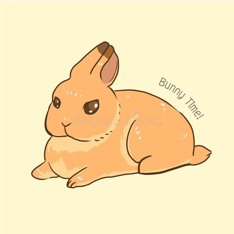 Cute rabbit sitting stock illustration. Illustration of design - 158156894