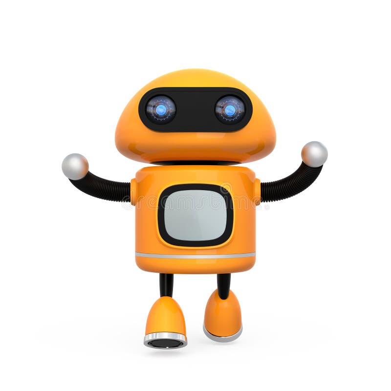 Orange Robot stock illustration. Illustration of robot - 1418142