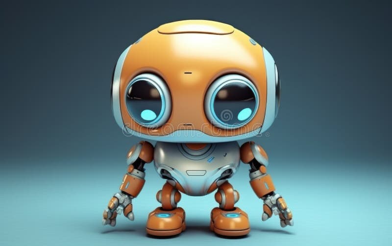 Cute Robot Toy. Created by Generative Artificial Intelligence Stock ...
