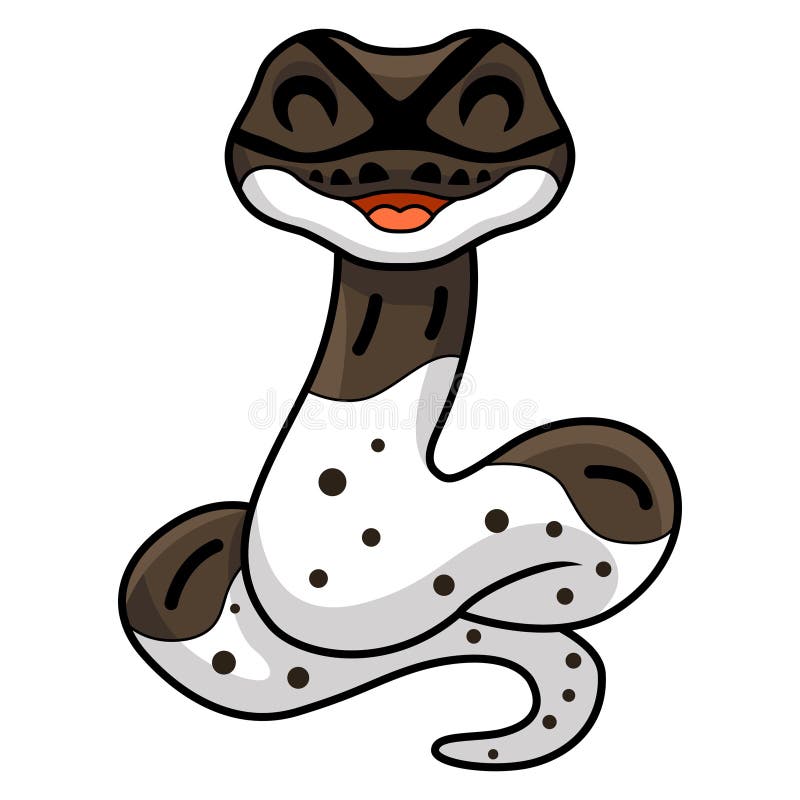 Cute Oreo Pied Ball Python Cartoon Stock Vector - Illustration of ...