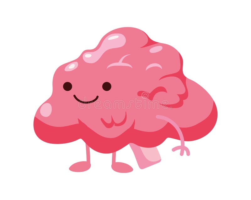 Cute organ brain stock vector. Illustration of cute - 215842908