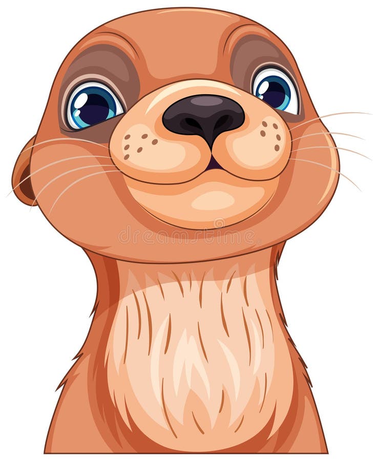 Cute Otter Cartoon Character Stock Vector - Illustration of fauna ...