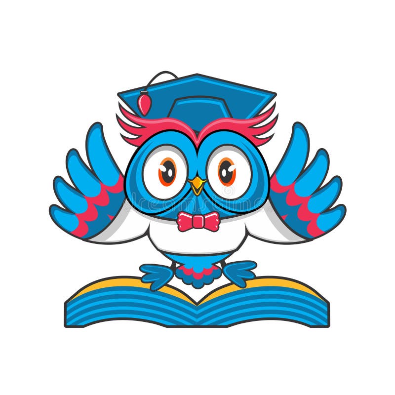 Cute Owl As an Educational Mascot Stock Vector - Illustration of school ...