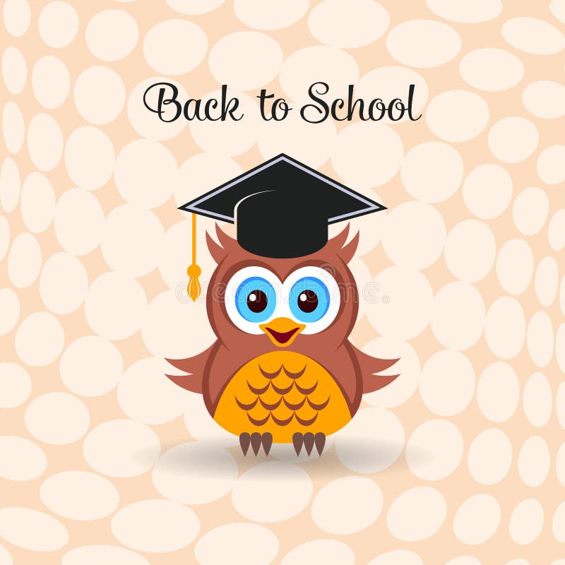 Cute Owl With Graduation Hat Stock Vector - Illustration of ceremony ...