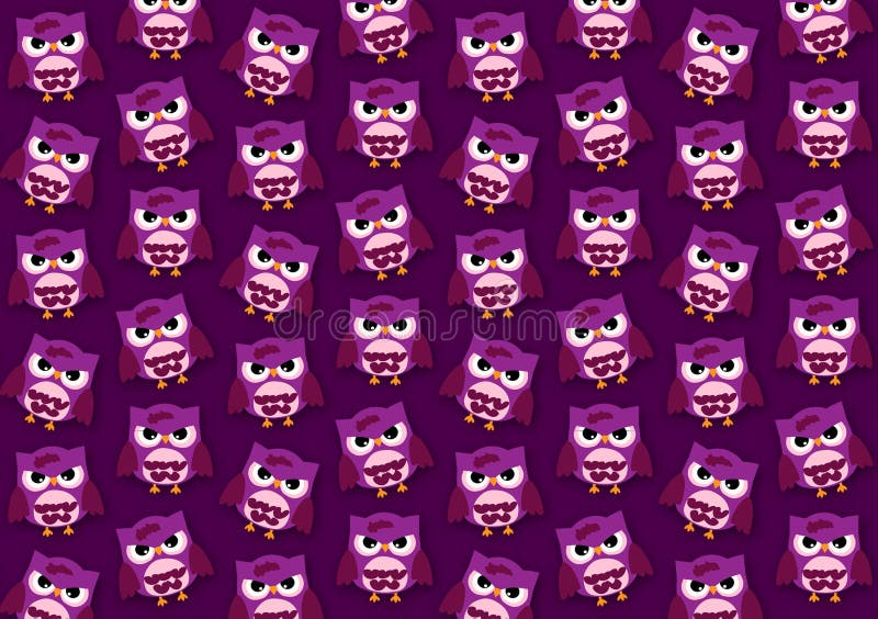 Owl Pattern Wallpaper Background Design Stock Illustration ...