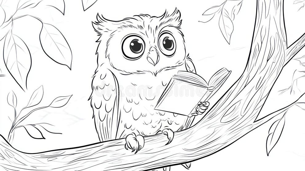 Cute Owl Reading Book Stock Illustrations – 2,182 Cute Owl Reading Book ...