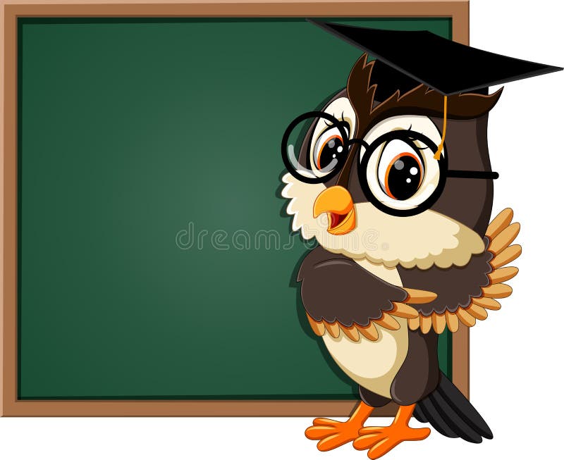 Cute owl teacher stock vector. Illustration of blank - 71466419