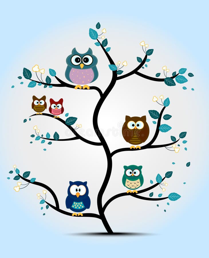 Owls Tree Stock Illustrations – 4,577 Owls Tree Stock Illustrations ...
