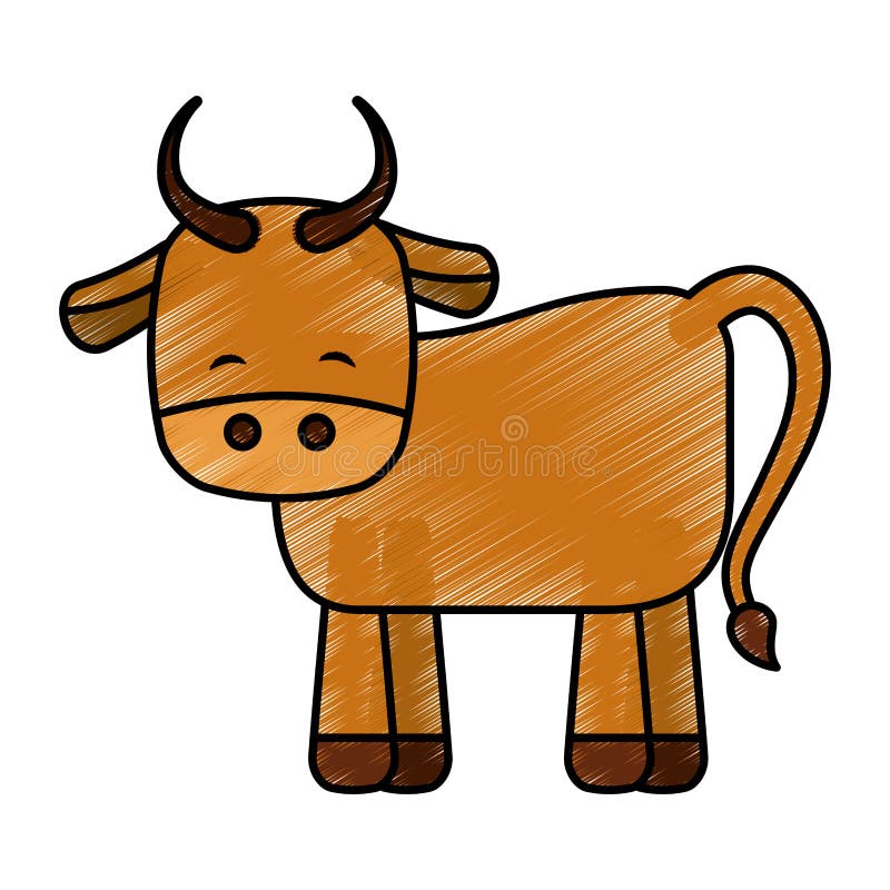 Cute ox manger character stock vector. Illustration of happy - 91305584
