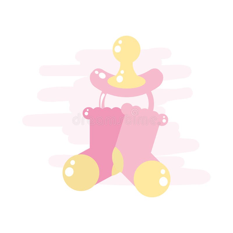 Cute Pacifier Cartoon Vector Illustration Stock Vector - Illustration ...