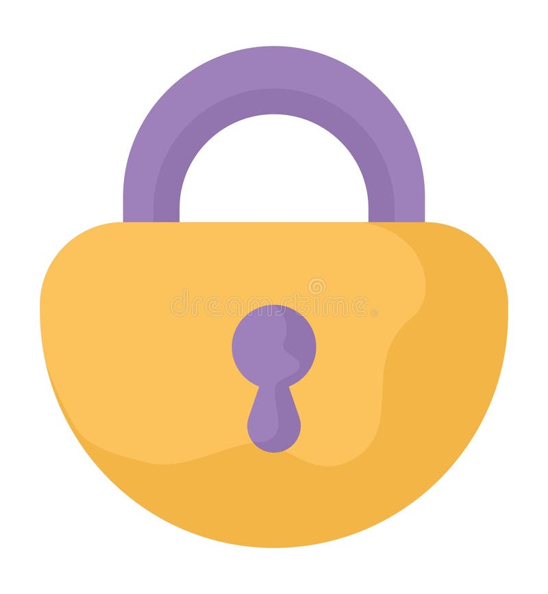 A Cute Padlock Vector Illustration Hand Drawing Stock Vector ...