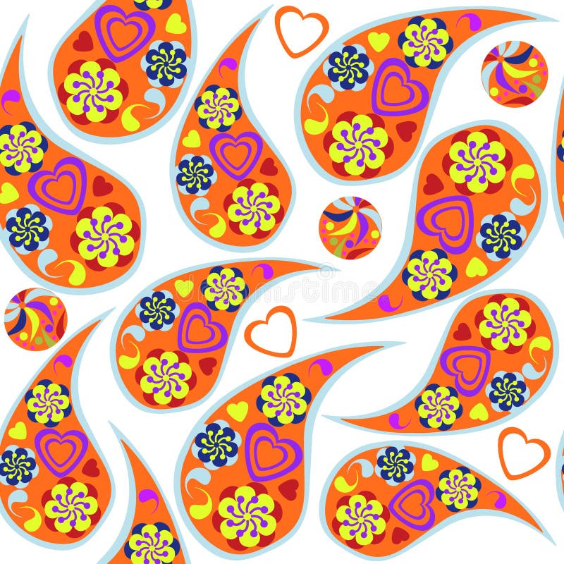 Cute Paisley Seamless Pattern and Seamless Pattern in Swatch Me Stock ...