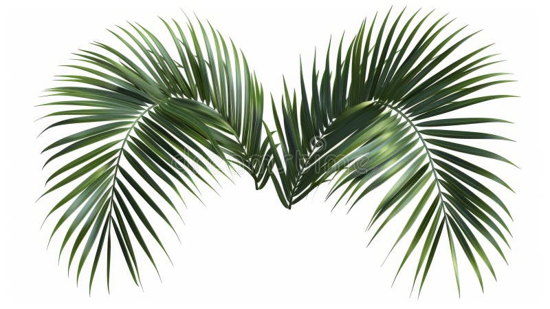 Cute Palm Leaf Trees 3d Illustration Png Stock Illustration ...