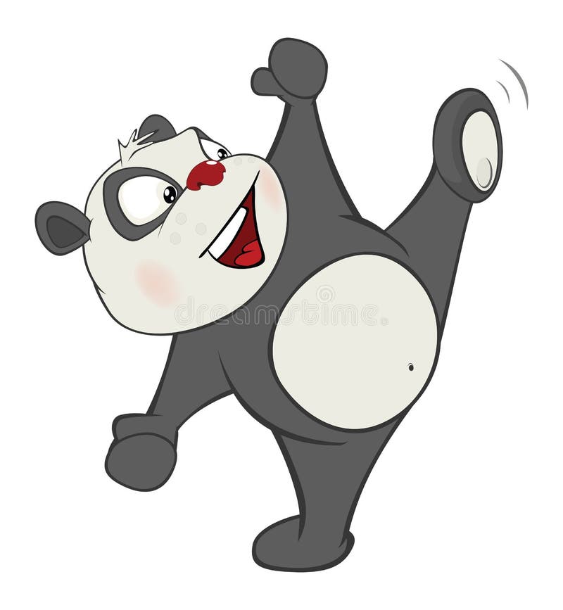 Cute Panda Cartoon Character Stock Vector - Illustration of painting ...