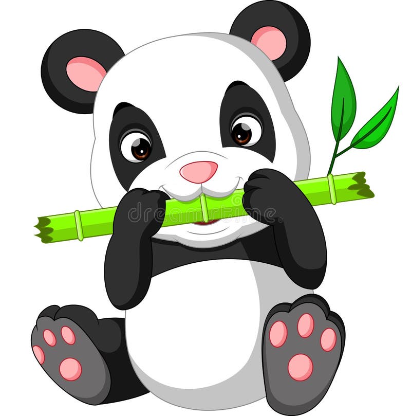 Cute panda cartoon stock vector. Illustration of tropical - 82765175