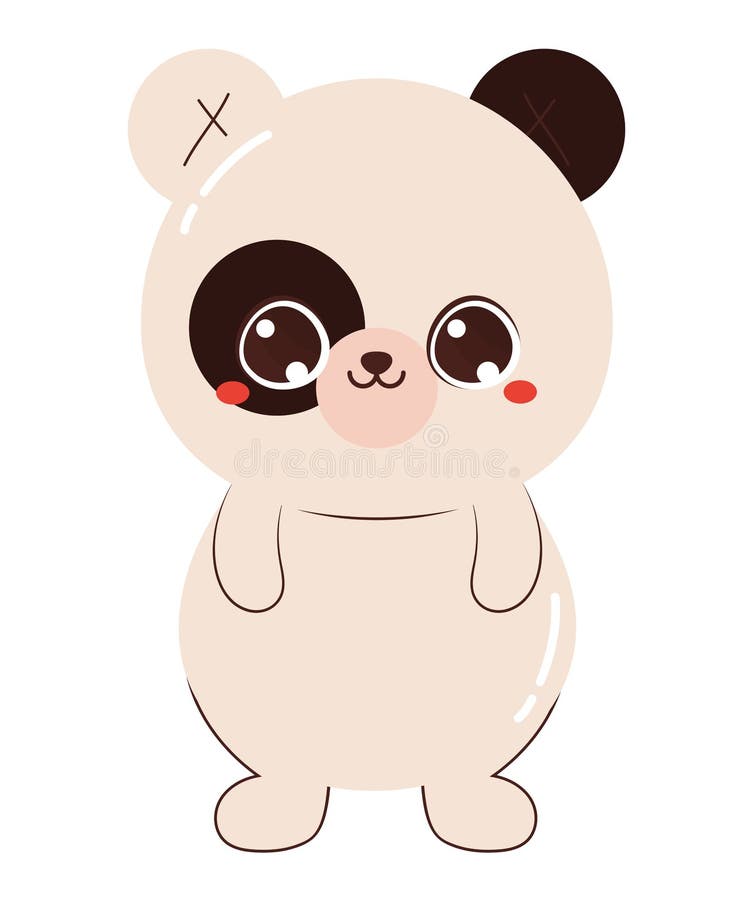 Cute panda design stock vector. Illustration of stuffed - 263627836