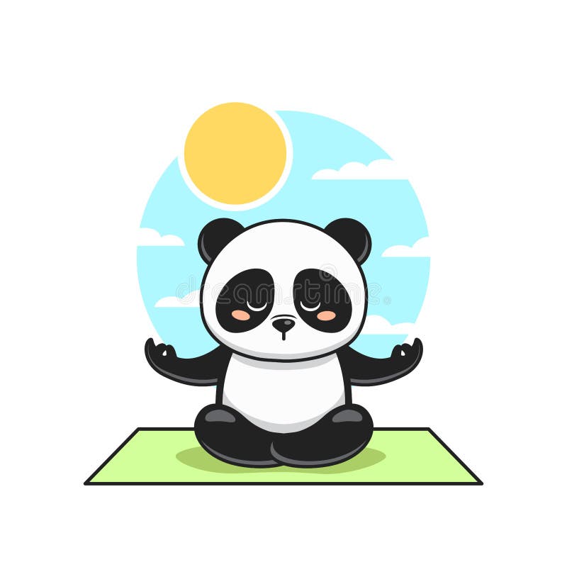Panda Meditation Stock Illustrations – 177 Panda Meditation Stock ...
