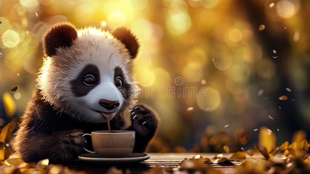 Panda Drinking Stock Illustrations – 285 Panda Drinking Stock ...