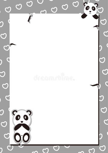 Cute Panda Frame Vector stock vector. Illustration of animal - 106698902