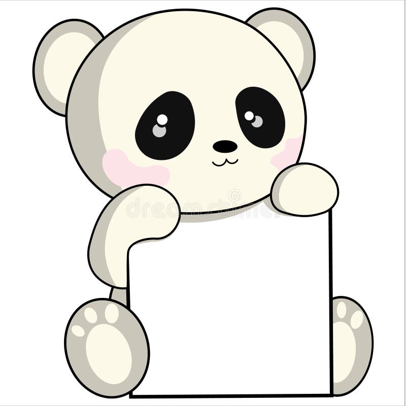 Panda Holding Sign Stock Illustrations – 297 Panda Holding Sign Stock ...
