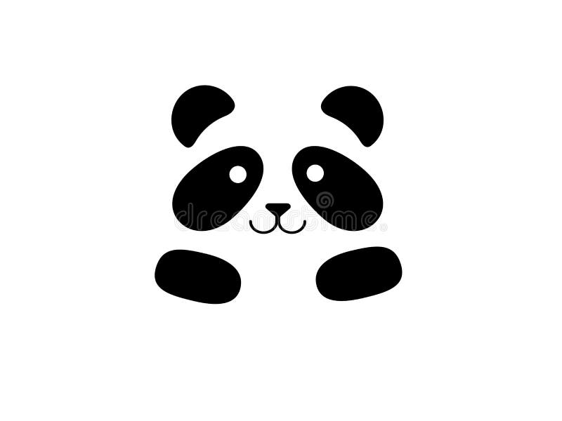 Panda Icon In Outline Style Isolated On White Background. Realistic ...