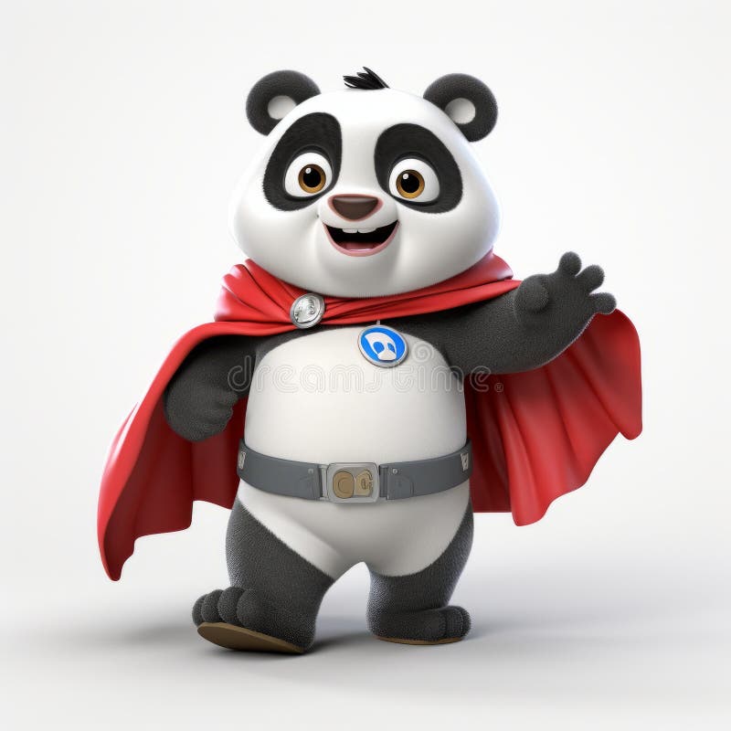 Superhero Panda: a Charming Cartoon Character with a Photorealistic ...