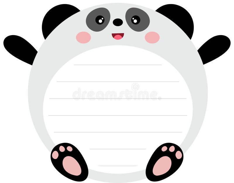 Cute Panda Waving with Tongue Out Stock Vector - Illustration of ...