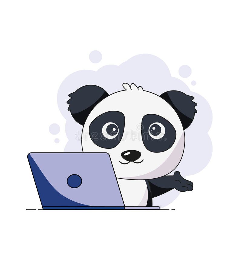 Panda Laptop Stock Illustrations – 134 Panda Laptop Stock Illustrations ...