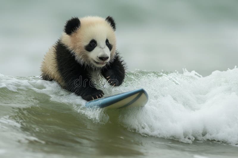 Surfing Panda Stock Illustrations – 151 Surfing Panda Stock ...